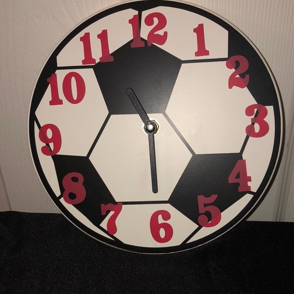 Wall Decor | Batteryoperated Soccer Ball Clock | Poshmark